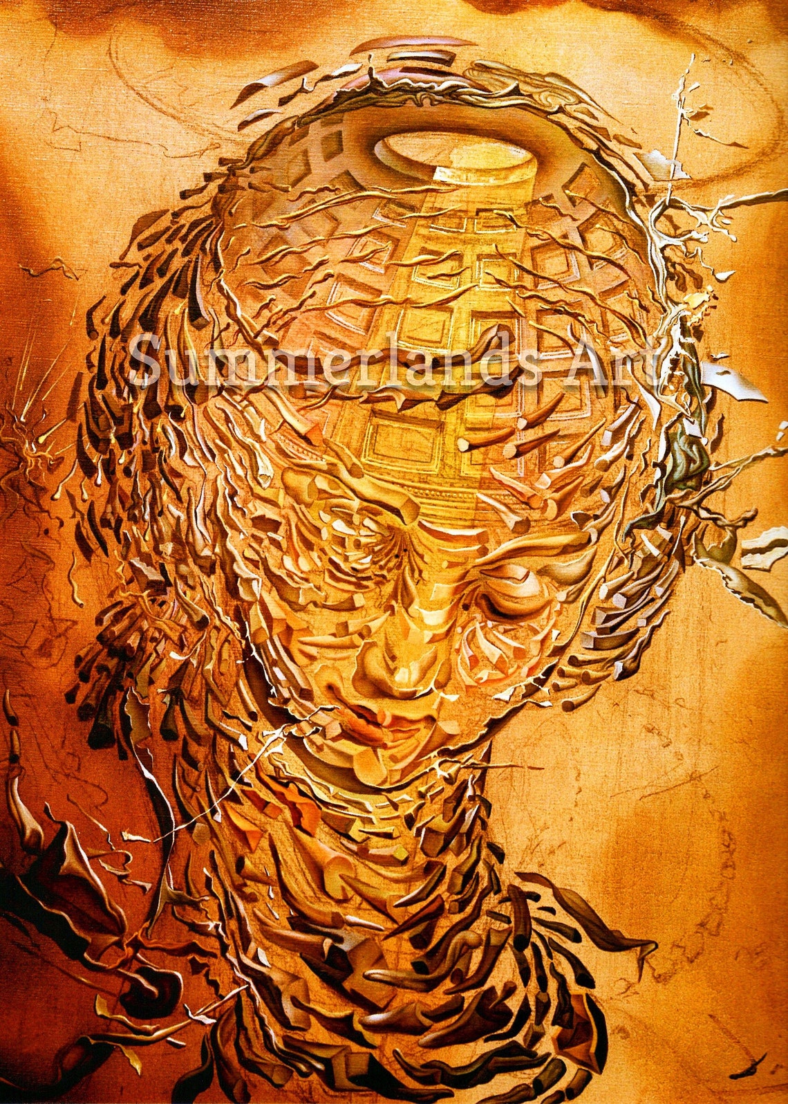 Salvador Dali Raphaelesque Head Exploding Fine Art Print A1 | Etsy