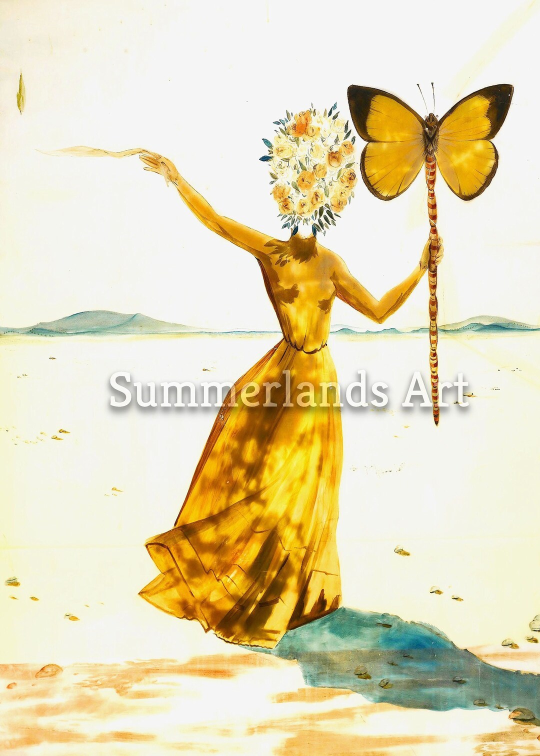 Salvador Dali Butterfly Woman, Fine Art Print, 50x70cm, Giclee Gallery ...
