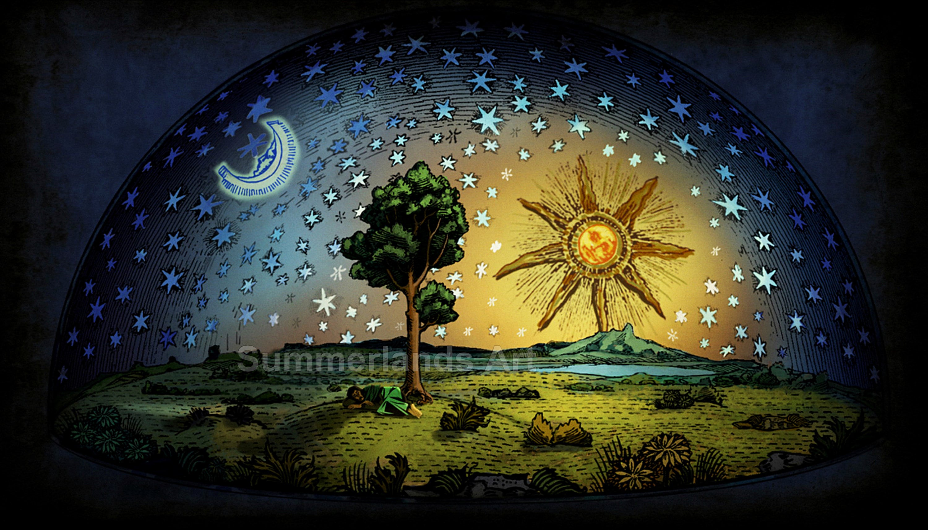 Flammarion Engraving 70x40cm Fine Art Print Giclee Poster | Etsy