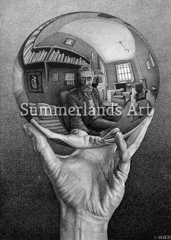 MC Escher Hand With Reflecting Sphere Fine Art Print A1 | Etsy UK