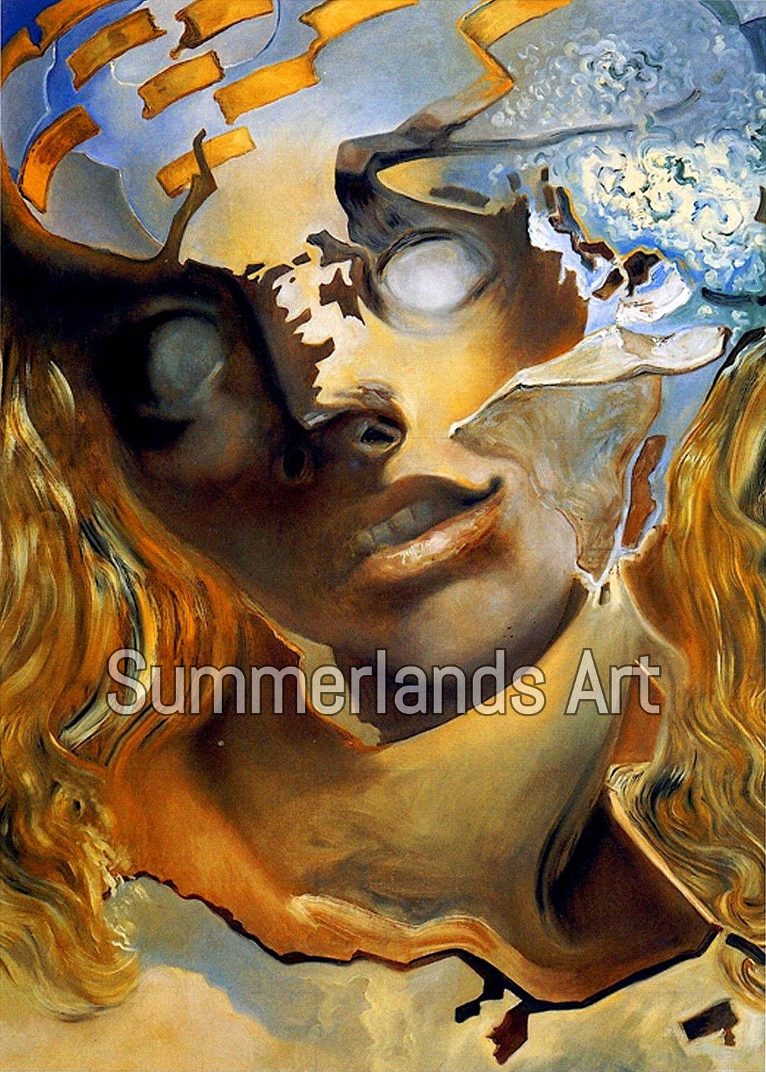 Salvador Dali Exploded Head, Fine Art Print, A1 Size, Giclee Gallery ...
