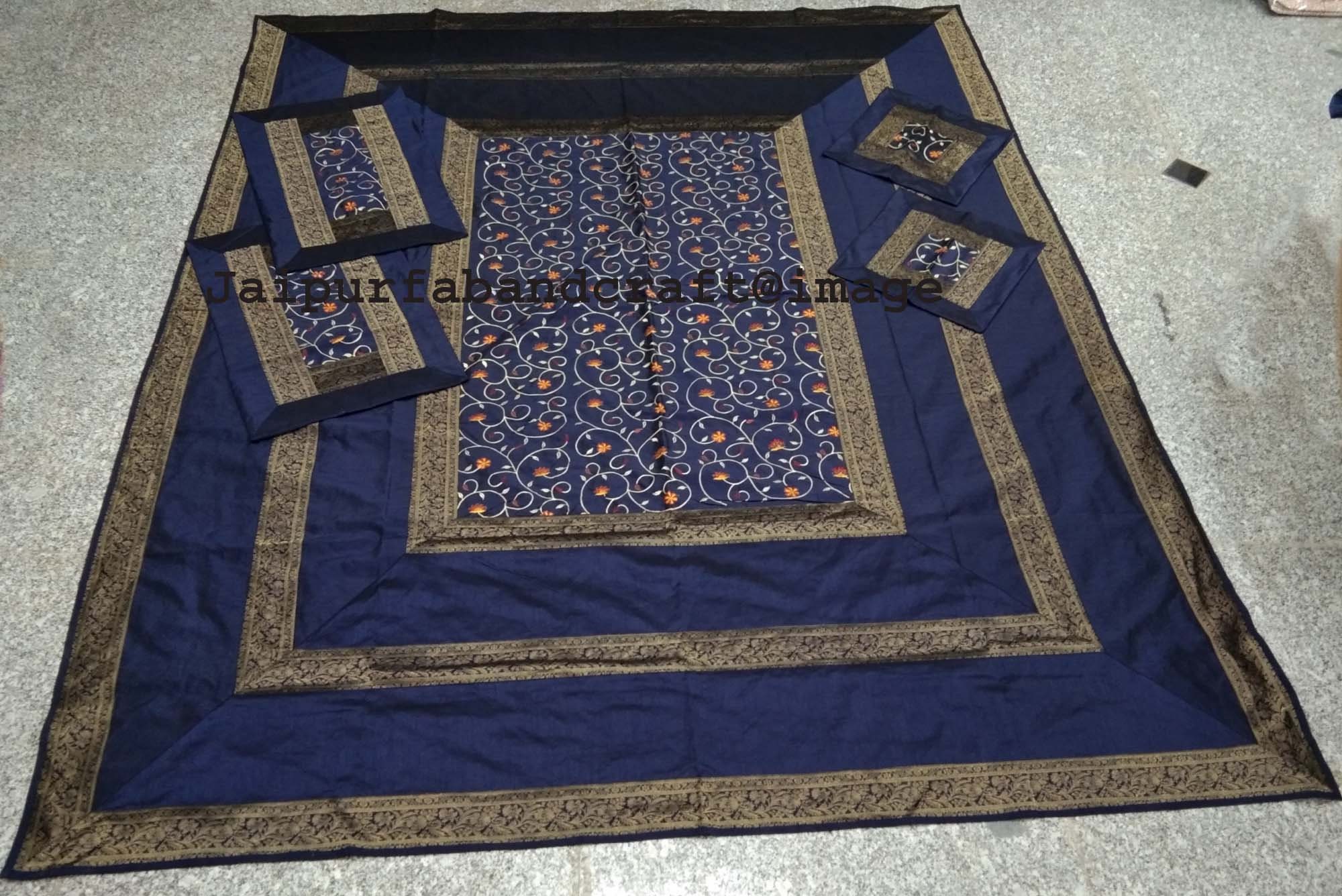 Jaipurfabandcrat Indian Tissue Ivory Silk Bed Cover/ Bed - Etsy