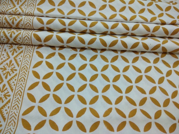 Yellow Flat Sheet Blanket Cotton Bedspread Block Print Blanket - Etsy