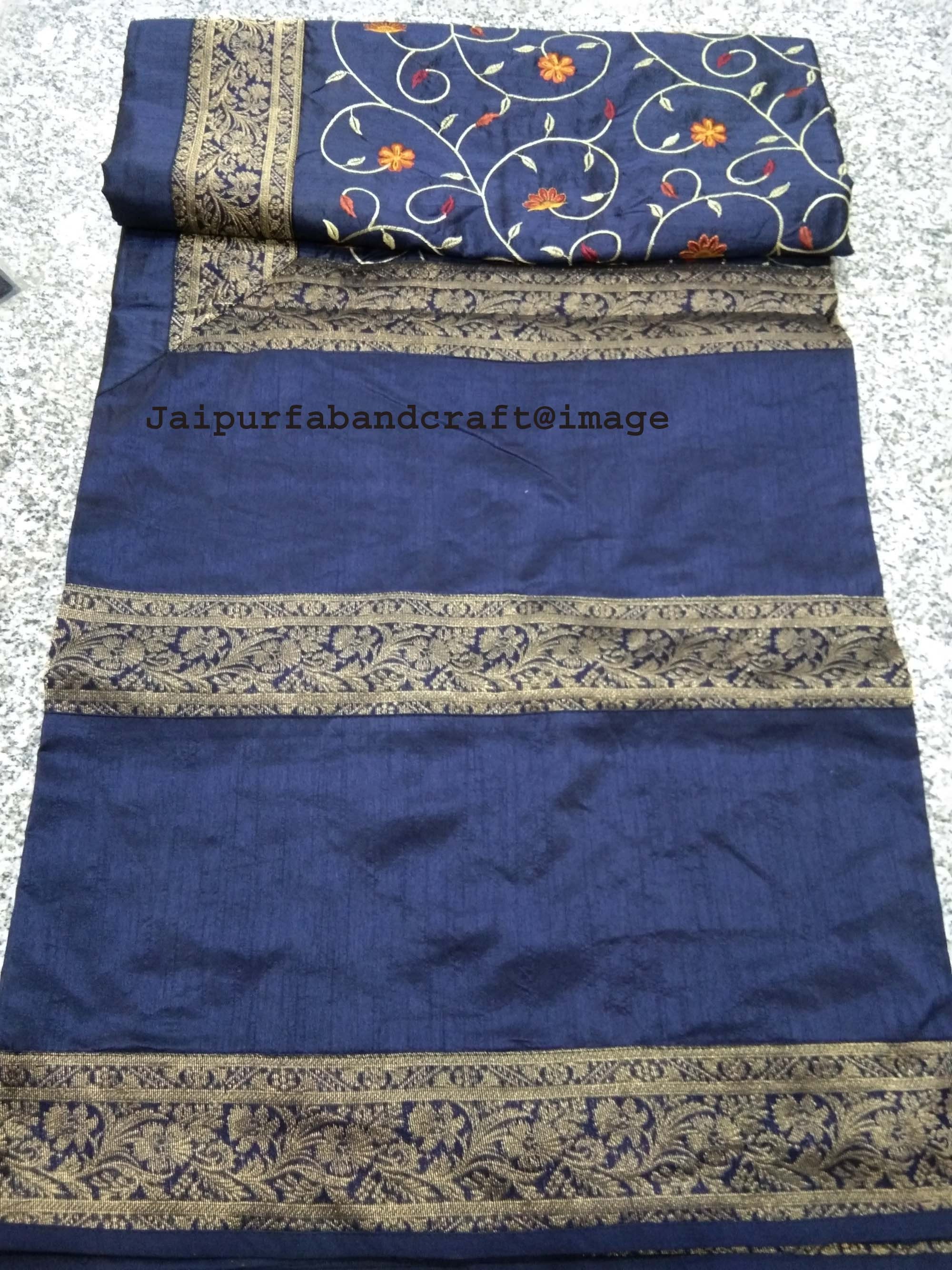 Jaipurfabandcrat Indian Tissue Ivory Silk Bed Cover/ Bed - Etsy