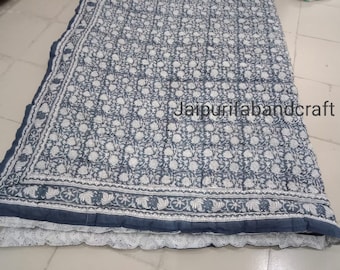 Cotton Kantha Quilt Handmade Reversible Hand Block Print Quilt Soft ...
