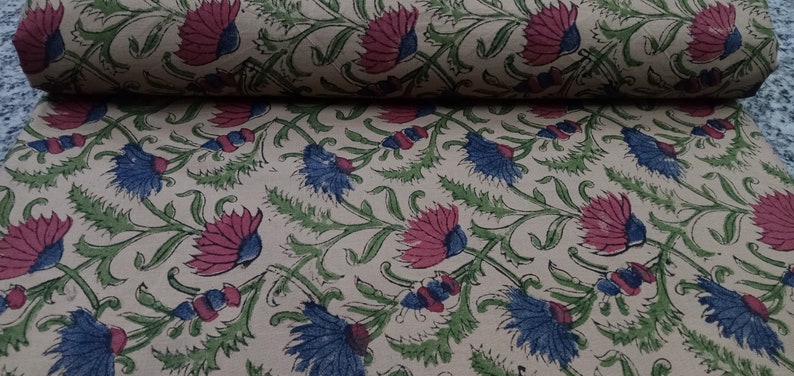 Hand Block Print Fabric - Etsy