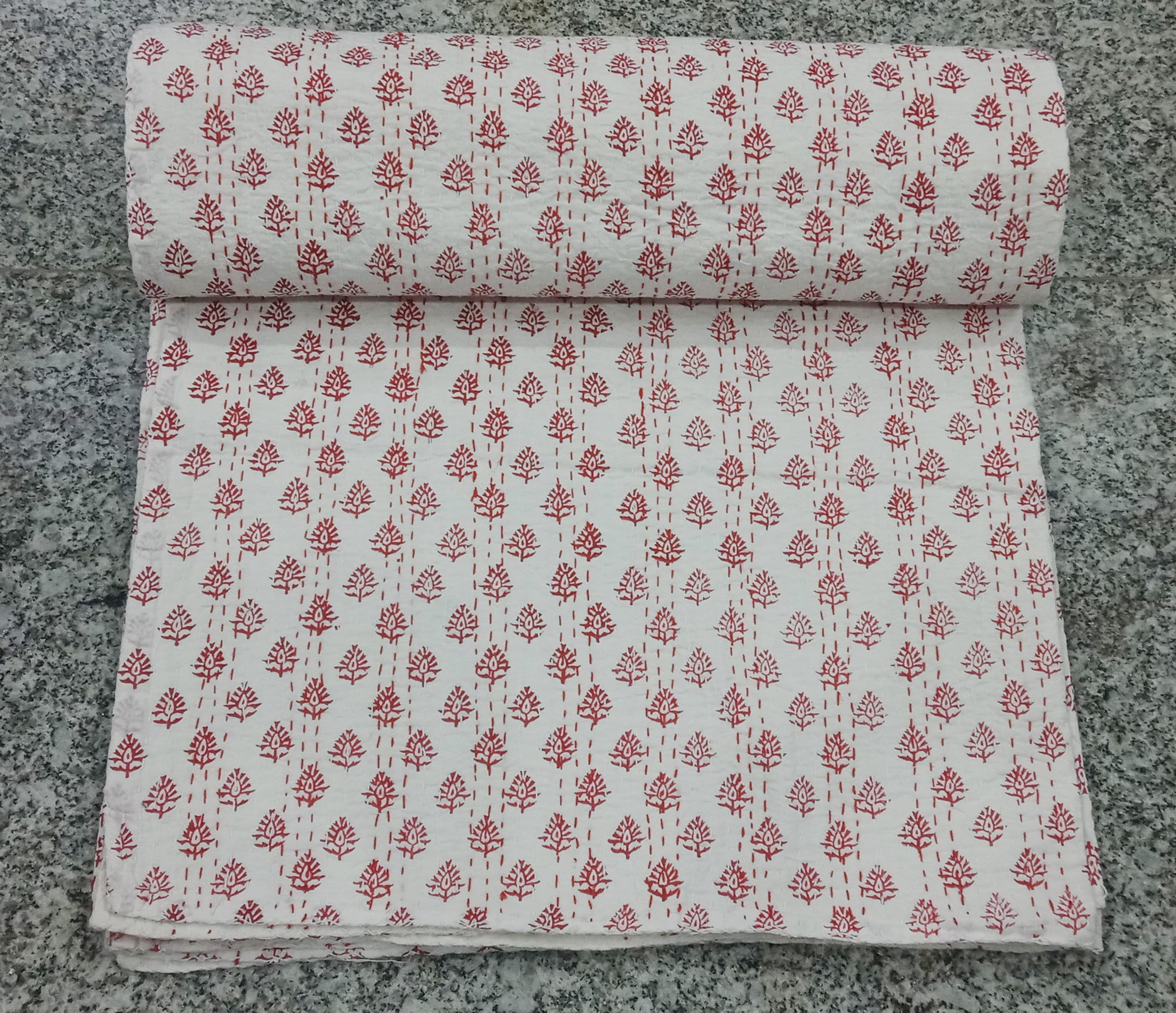 Beautiful Hand Block Print Bed Cover Indian Hand Printed | Etsy