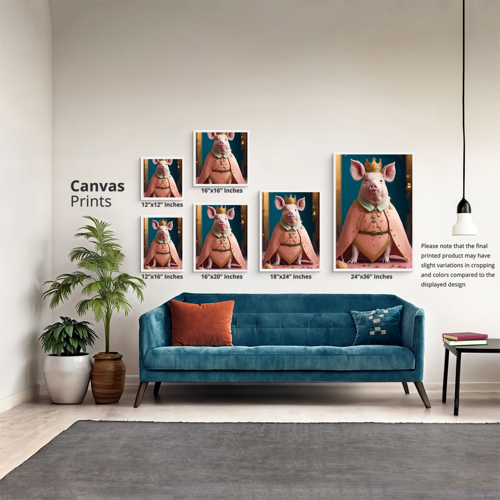 Pig King Royal Family Poster Piggie Wall Art Pig Lover Gifts - Etsy