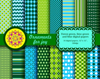 Blue Digital Paper. Green Digital Paper. Argyle Paper. Boy - Etsy