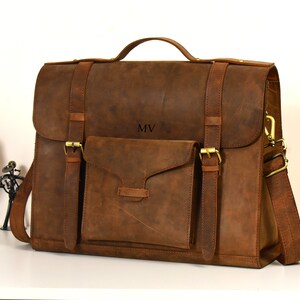 Leather Messenger Bag, Professional Bag, Work Messenger Laptop Bag ...