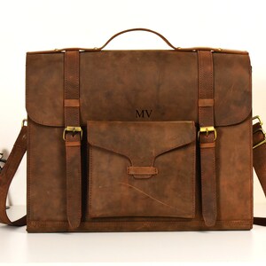 Leather Messenger Bag, Professional Bag, Work Messenger Laptop Bag ...