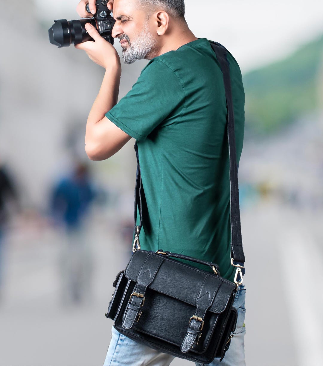 Personalized Leather Camera Bag: DSLR Case, Photographer Gift - Etsy