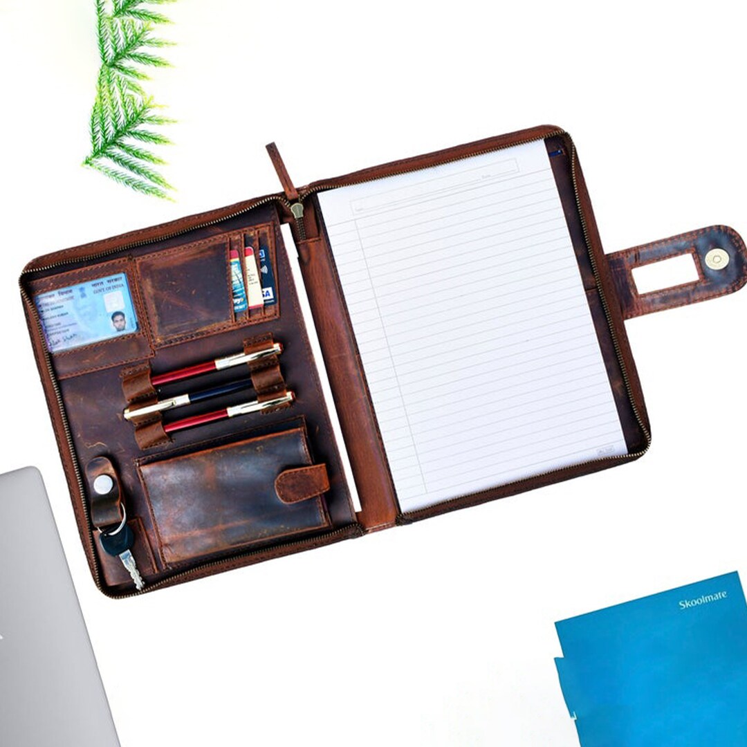 Personalized Portfolio | Portfolio Cover | Leather Organizer | Leather ...