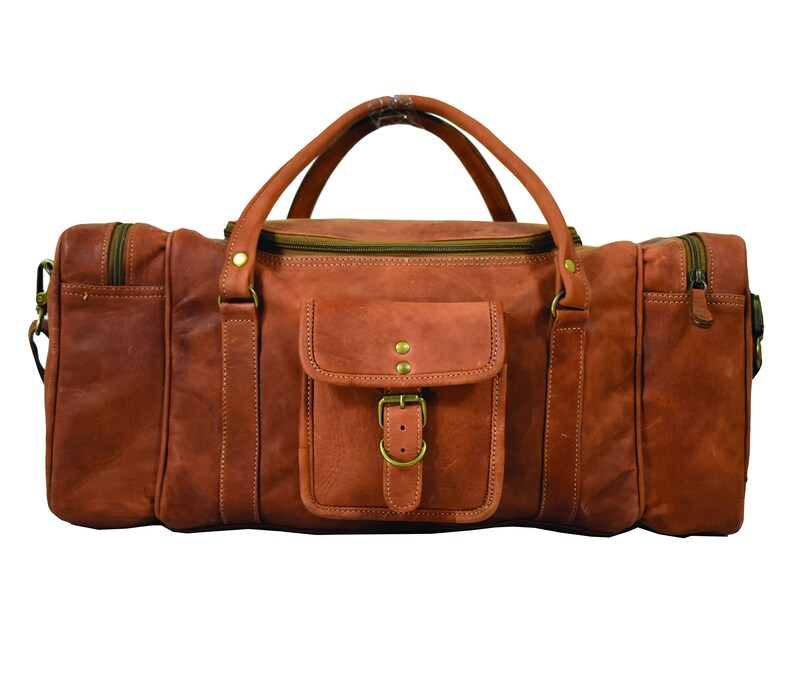 Waterproof leather Gym Bag Leather Outing Handmade Oversized | Etsy