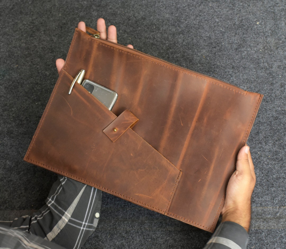 Leather Document Case,a4 Document Holder, Paper File Organizer, Leather ...