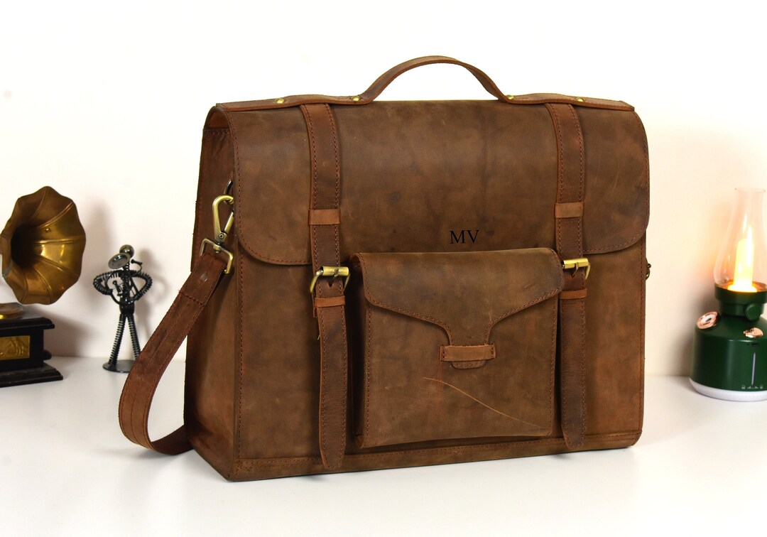 Leather Messenger Bag, Professional Bag, Work Messenger Laptop Bag ...