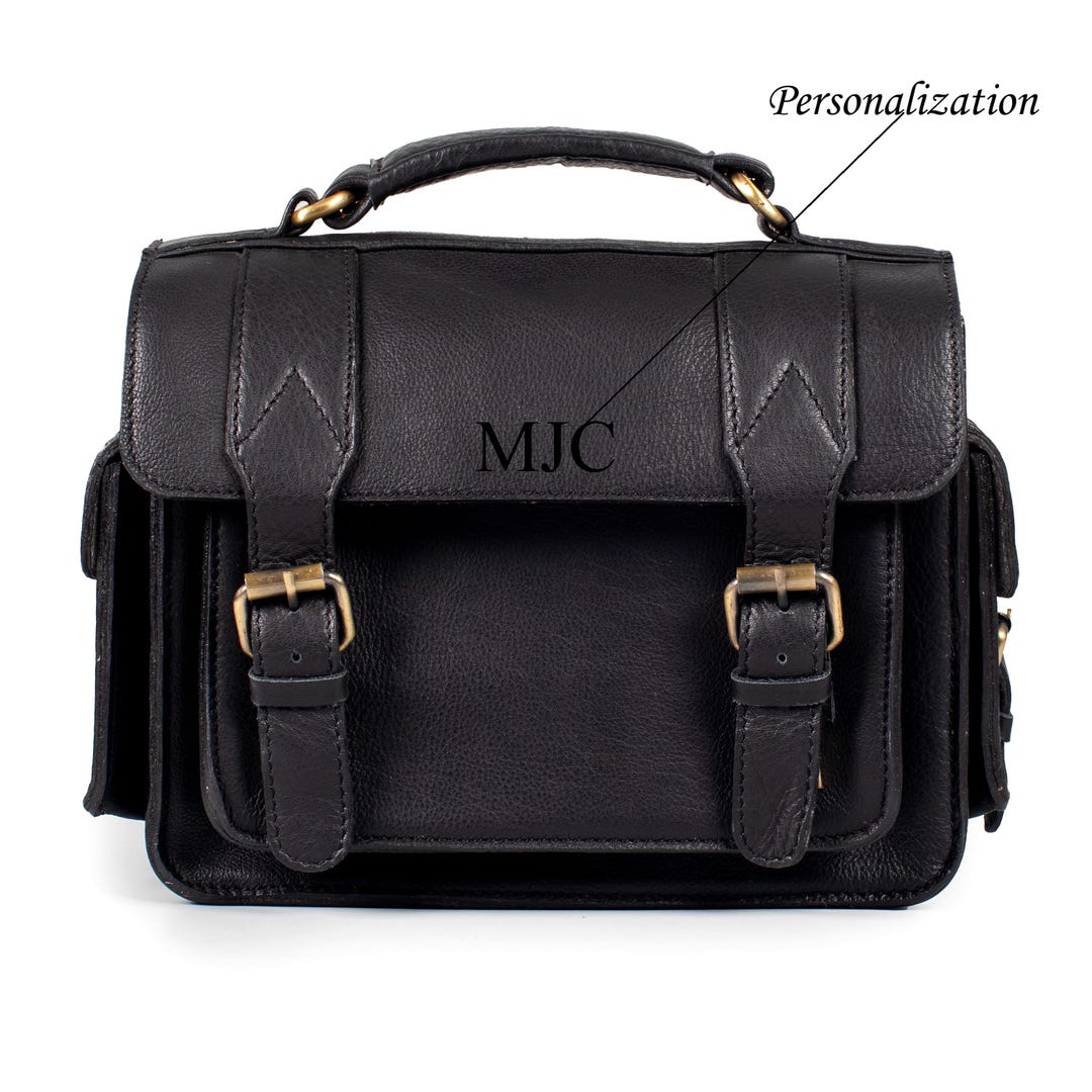 Personalized Black Leather Camera Case | Full-grain DSLR & Mirrorless ...