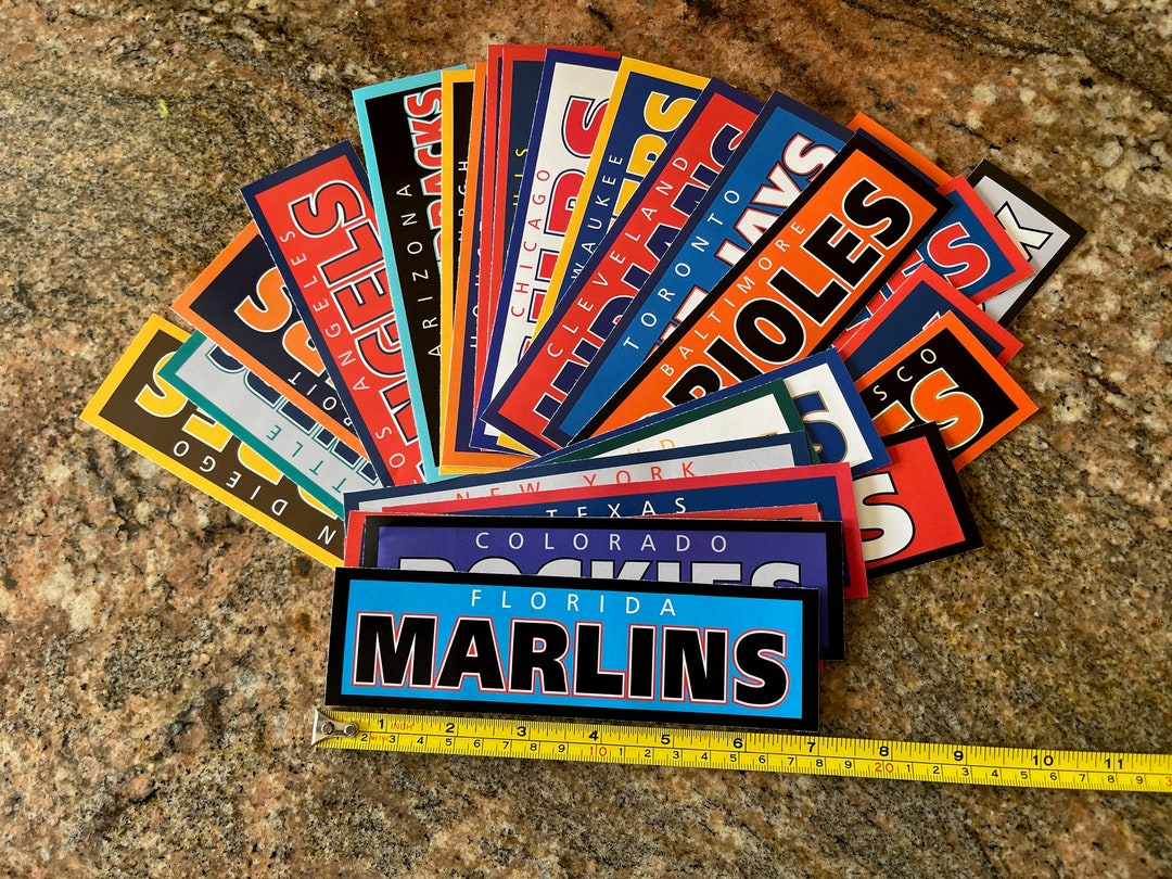 Baseball Sticker Pack / Lot - All 30 MLB Teams Vinyl Decal - Etsy