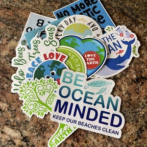 Earth and Ocean Minded Pack / Lot - Save the Ocean, Earth Day, Vinyl ...