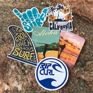 Surf Sticker Pack - Roxy Rip Curl Billabong Reef Surfer Girl Surfing - Etsy