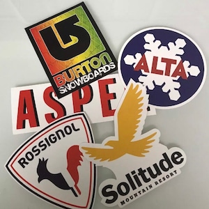 Ski Sticker Pack - Rossignol Burton Oakley Vuarnet Snowbird Alta Sun ...