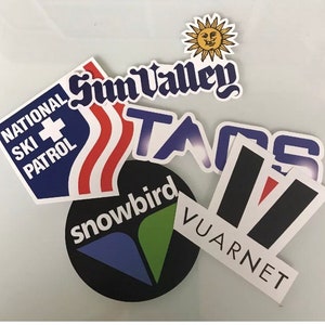 Ski Sticker Pack - Rossignol Burton Oakley Vuarnet Snowbird Alta Sun ...