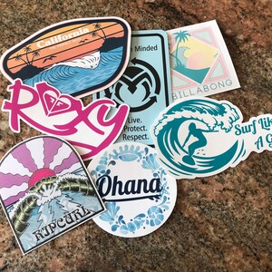 Surf Sticker Pack - Roxy Rip Curl Billabong Reef Surfer Girl Surfing - Etsy