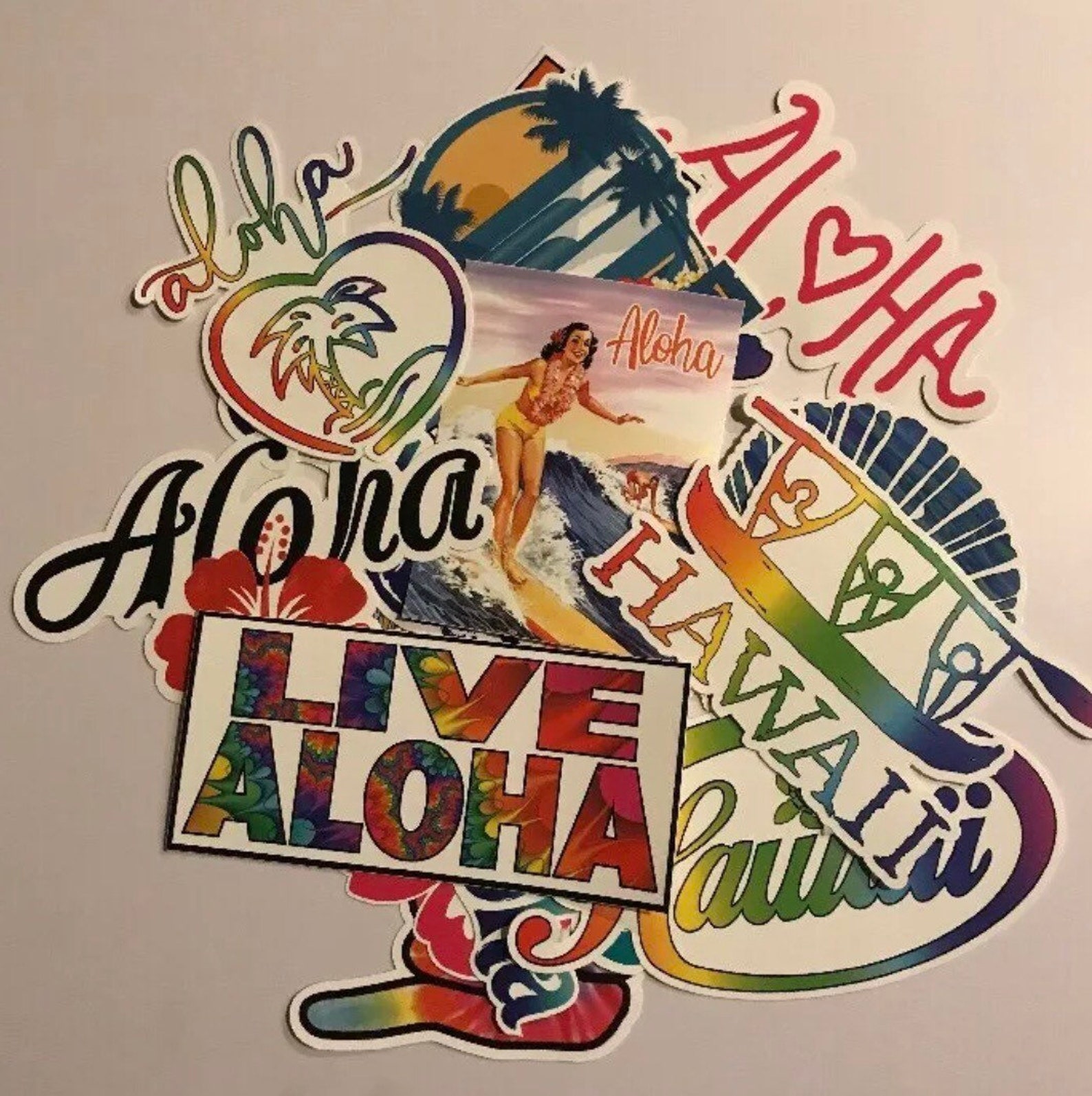 Aloha Sticker Pack Surf Hawaii Aloha Shaka Ohana Islands | Etsy