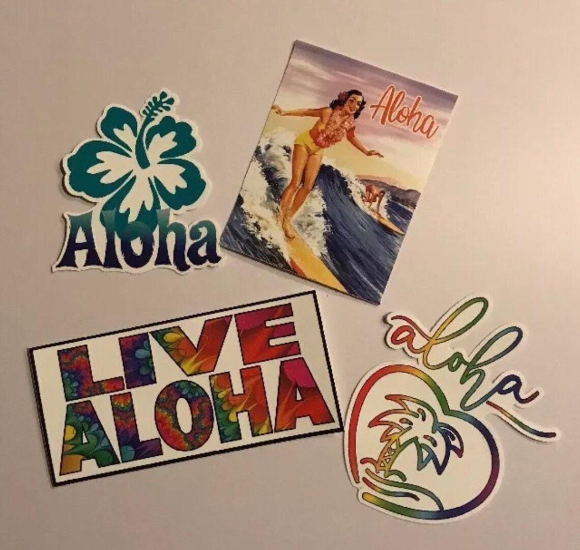 Aloha Sticker Pack Surf Hawaii Aloha Shaka Ohana Islands | Etsy
