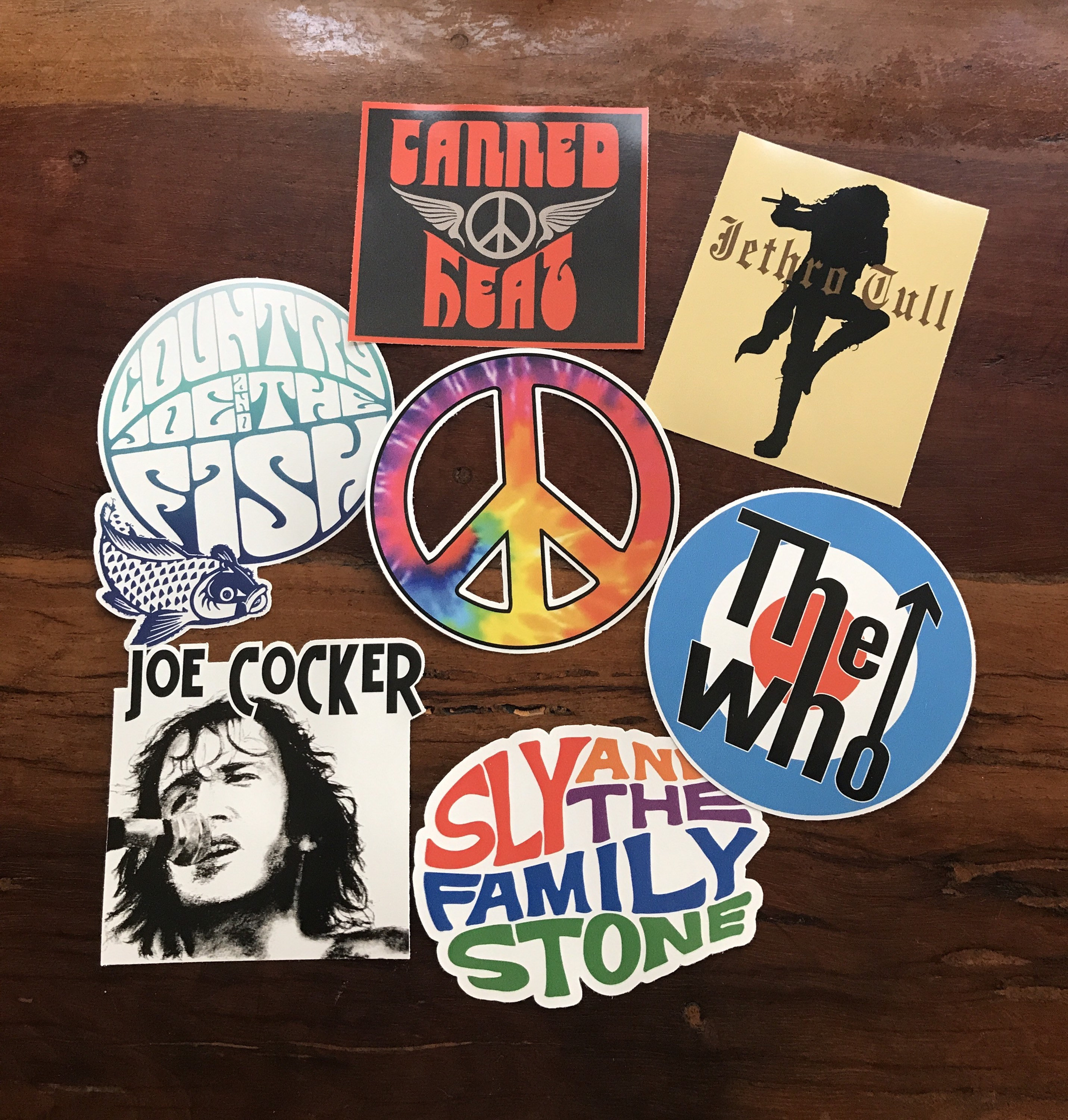 Woodstock Music Festival Sticker Pack - Santana Jimi Hendix Janis ...