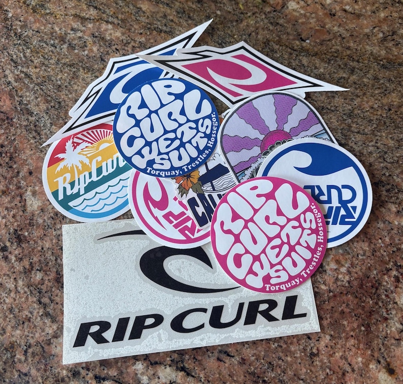 Ripcurl Sticker Pack / Lot - 10 Surfer Vinyl Decals - Etsy