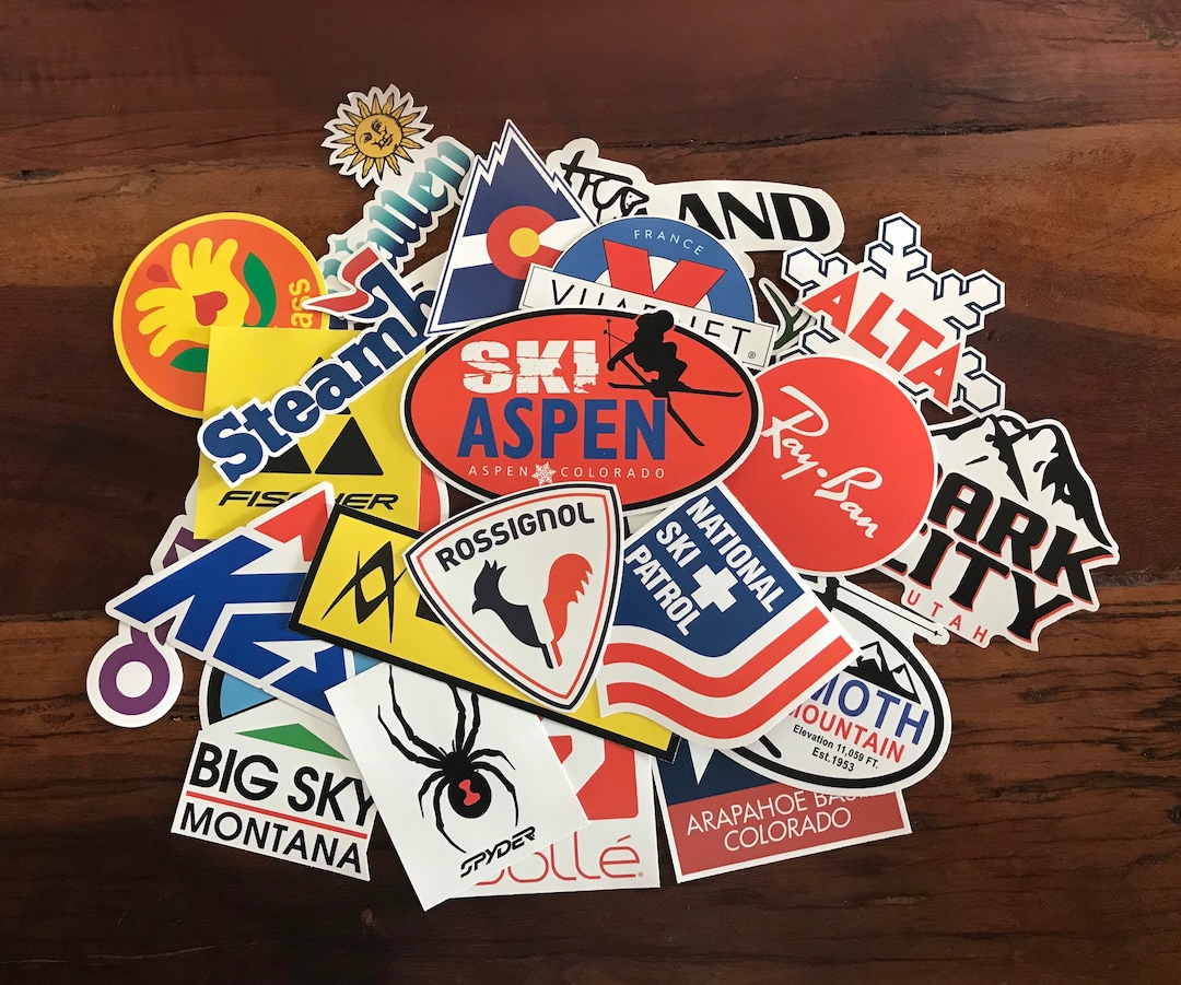 Ski Sticker Classic Pack - Aspen Volkl K2 Mammoth Rossignol Vuarnet ...