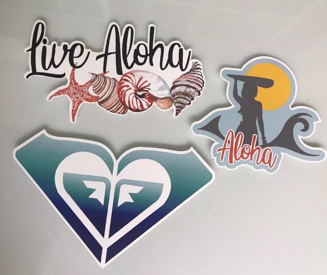 Surf Sticker Pack Surfer Girl Roxy Quiksilver Hawaii - Etsy