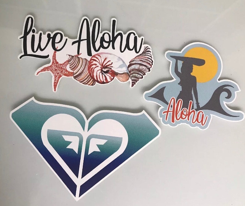 Surf Sticker Pack Surfer Girl Roxy Quiksilver Hawaii - Etsy Norway