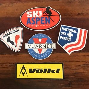 Ski Sticker Classic Pack - Aspen Volkl K2 Mammoth Rossignol Vuarnet ...