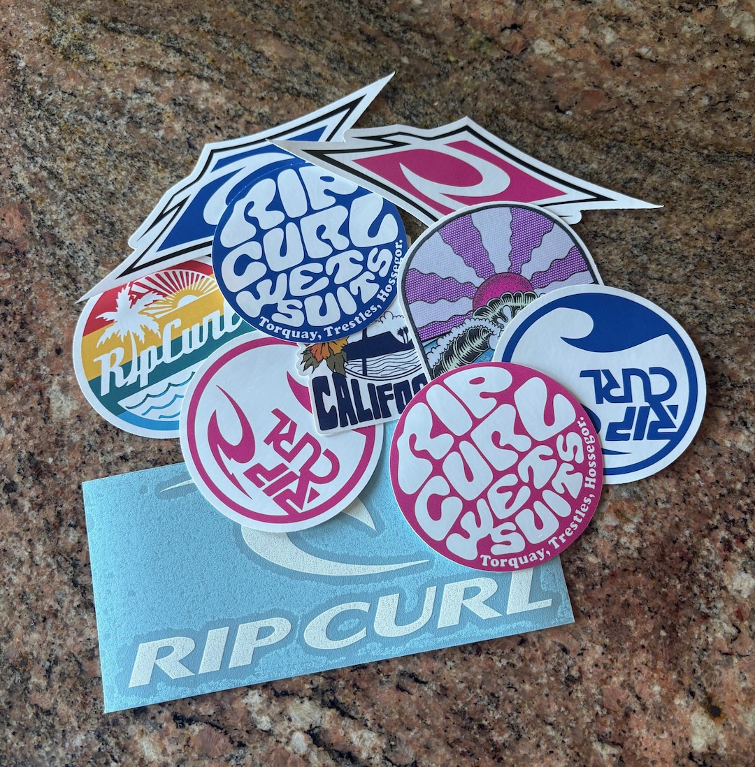Ripcurl Sticker Pack / Lot - 10 Surfer Vinyl Decals - Etsy