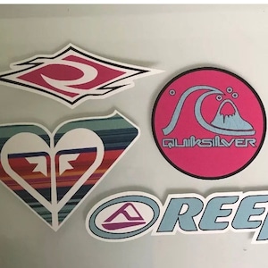 Surf Sticker Pack - Surfer Girl Roxy Quiksilver Hawaii Billabong Reef ...