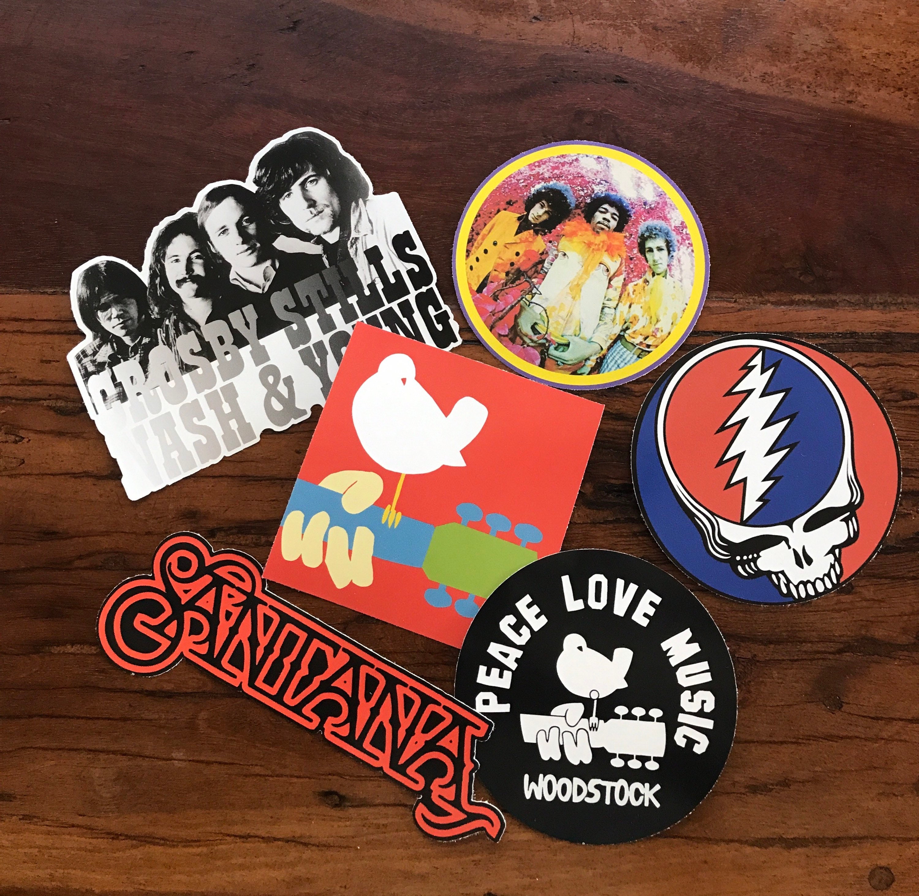 Woodstock Music Festival sticker pack Santana Jimi Hendix | Etsy