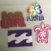 Surf Sticker Pack - Surfer Girl Roxy Quiksilver Hawaii Billabong Reef ...