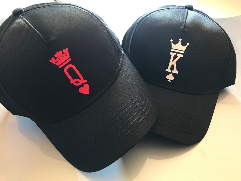 King and Queen Couple Hats His and Hers Couple Caps Couple | Etsy