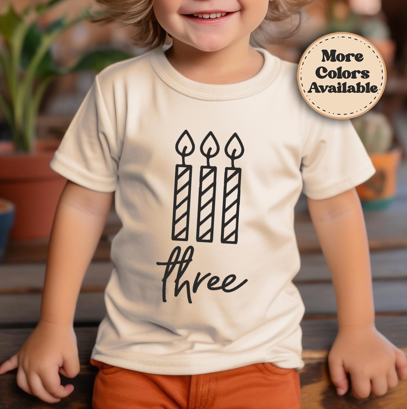 3rd Birthday Toddler Shirt, Kids Birthday Shirt, Third Birthday Natural ...