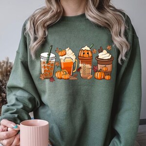 Fall Coffee Sweater, Cute Fall Sweatshirt, Coffee Lover Shirt ...