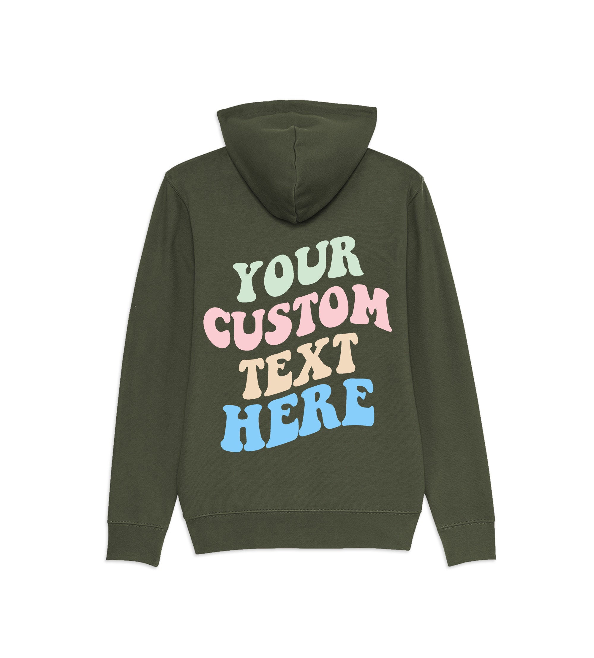 Your Custom Text Here on Back Sweatshirt/hoodie Hoodies for - Etsy