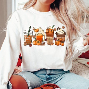 Fall Coffee Sweater, Cute Fall Sweatshirt, Coffee Lover Shirt ...