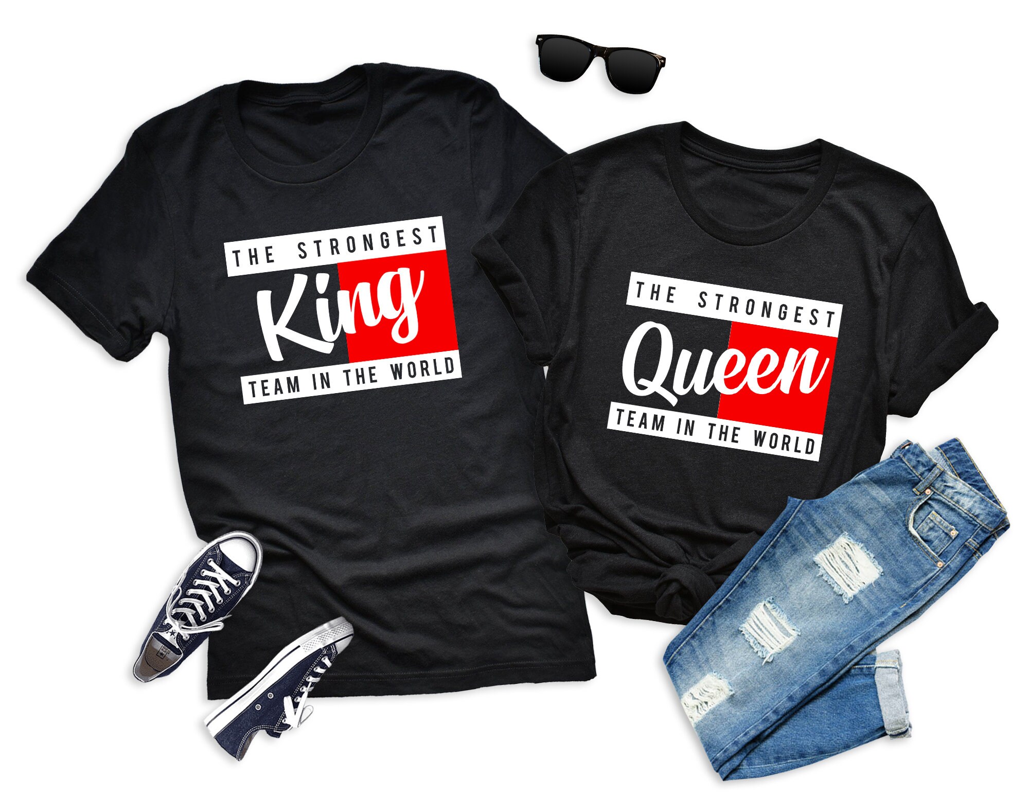 King Queen Shirts King And Queen T Shirts Couples Shirts Etsy