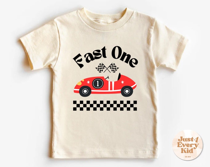 Fast One Birthday Shirt, First Birthday Shirt, Race Car Birthday Shirt ...