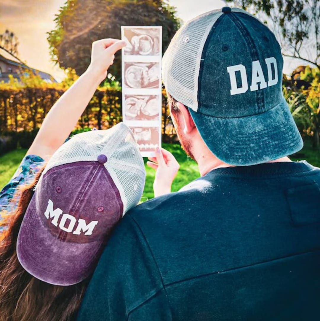 Dad Hat, Announcement Hat, Gender Reveal Hats, Pigment Dyed Baseball ...