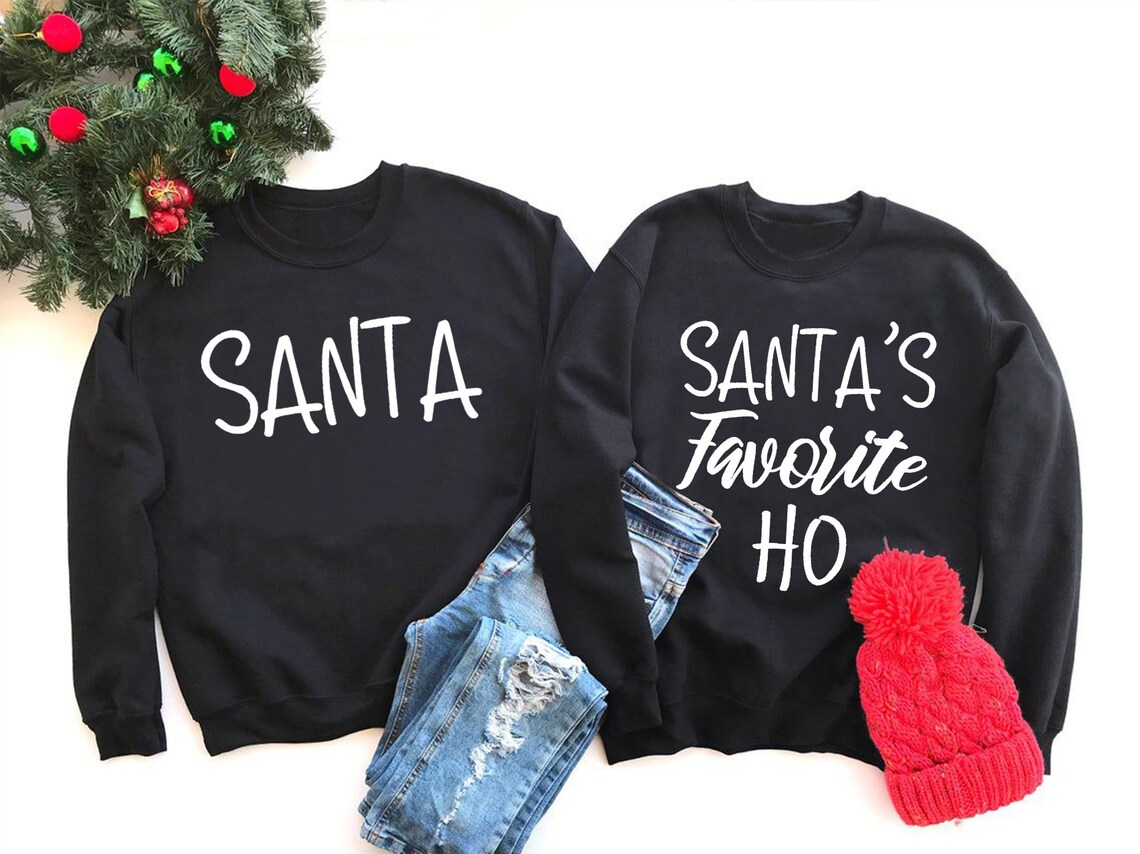 Christmas Couple Sweaters Set Couples Winter Sweatshirts - Etsy
