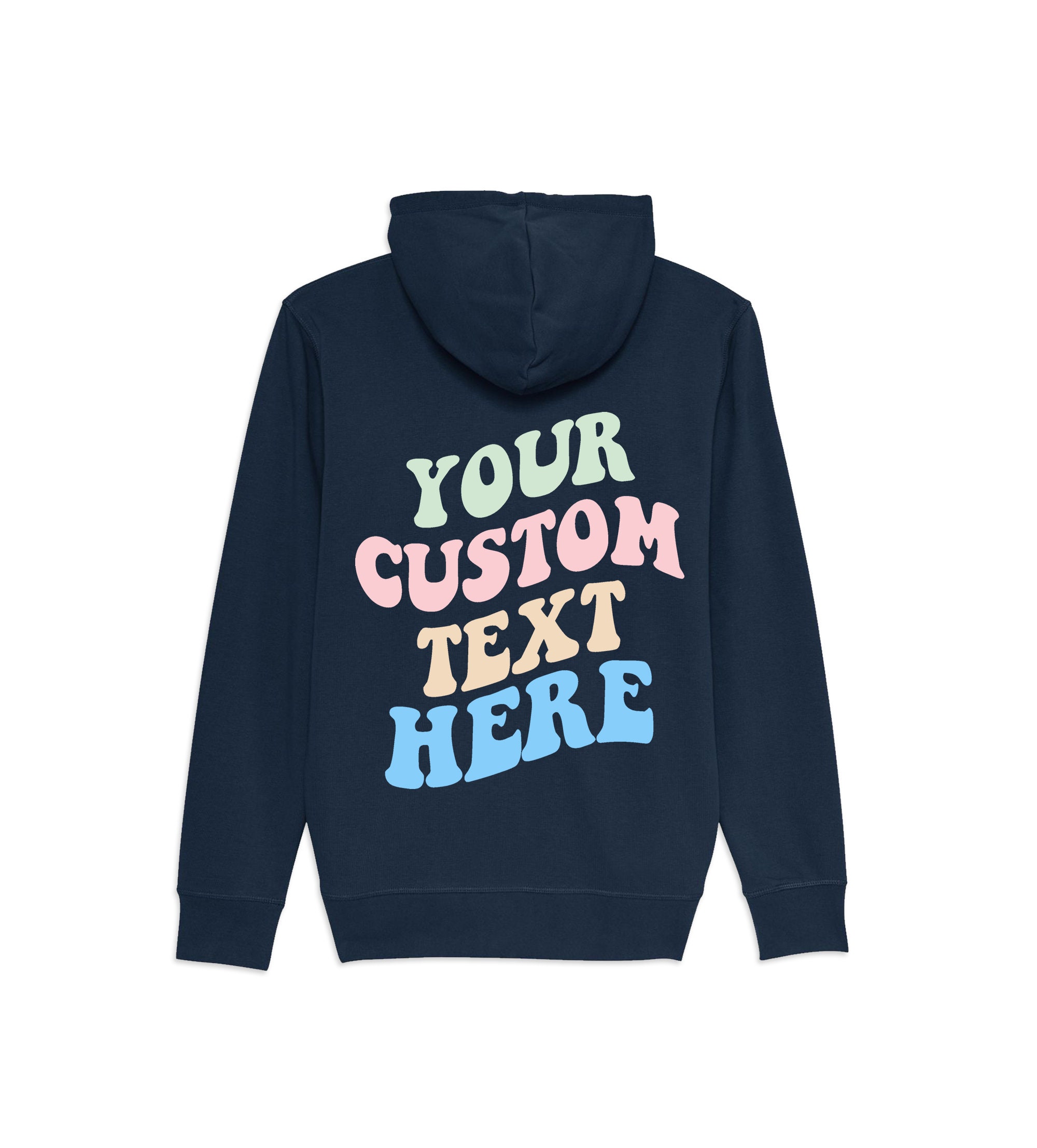 Your Custom Text Here on Back Sweatshirt/hoodie Hoodies for - Etsy