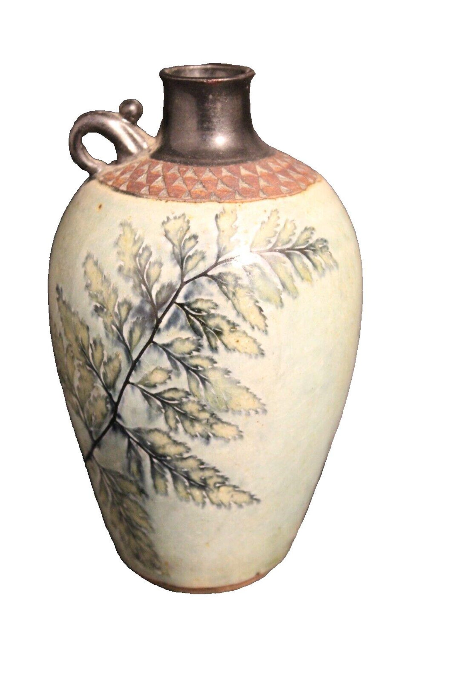 Vintage Art Pottery Handmade Sake Jar Artist Signed Black/brown/green ...